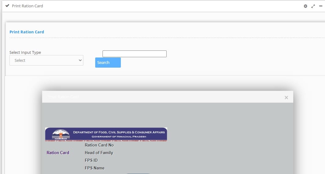 HP Ration Card List 2024 District wise