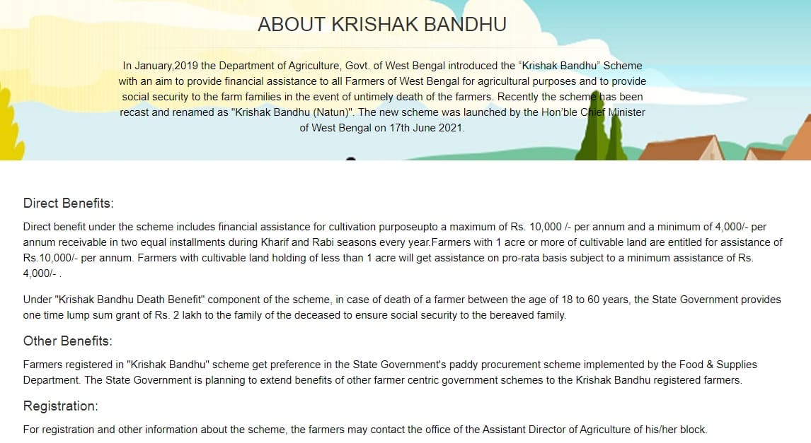 WB Krishak Bandhu Scheme 2024 Online Form